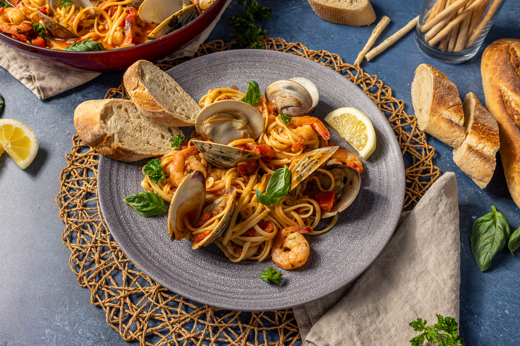 One Pan Seafood Pasta