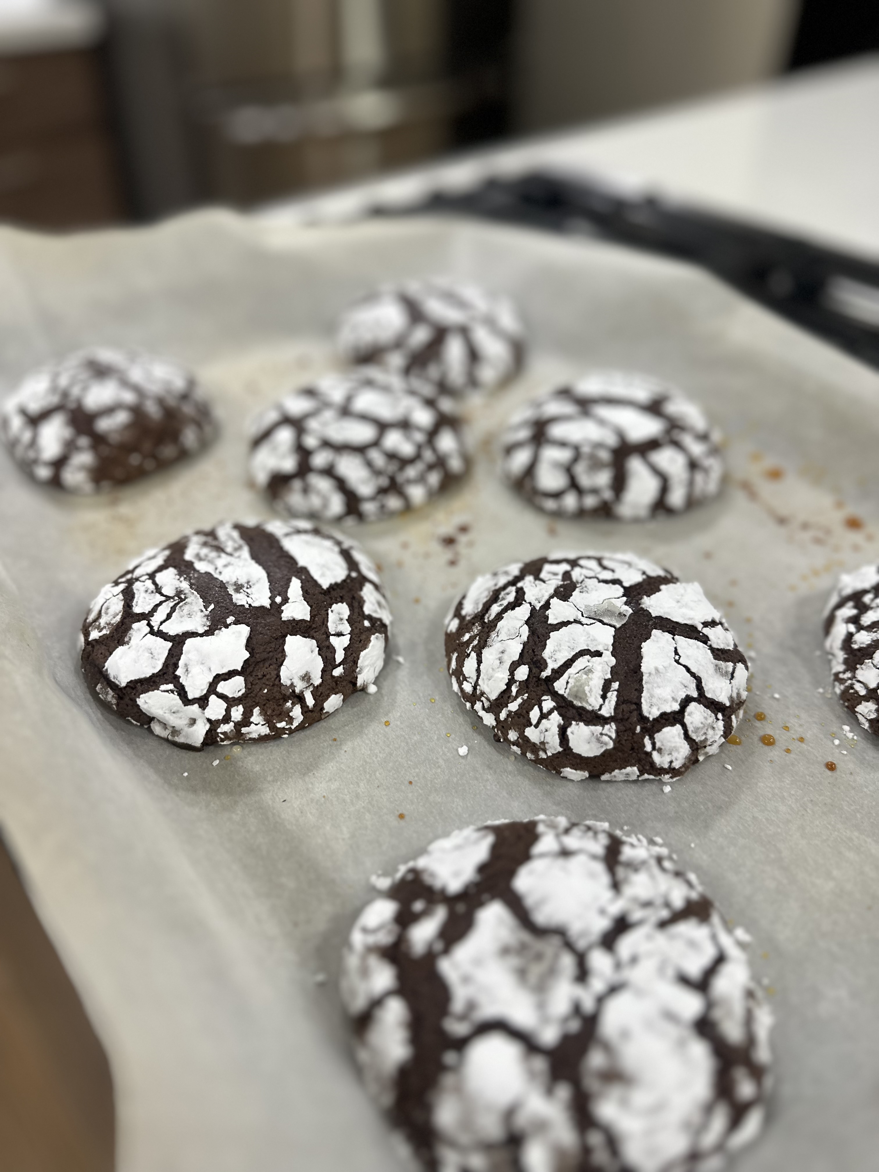 Chocolate Crackle Cookies : Ghiradelli Double Chocolate Brownie Mix