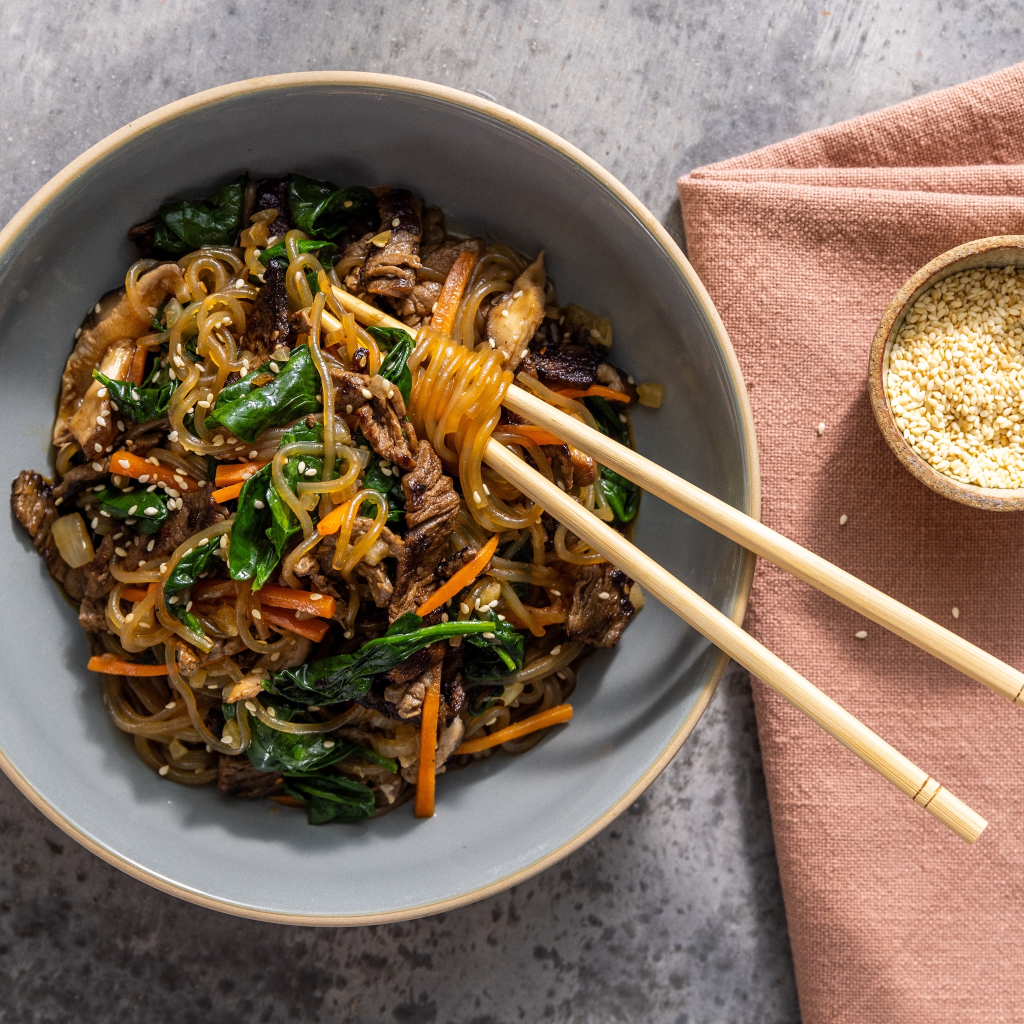 Japchae/Korean Glass Noodle Stir Fry