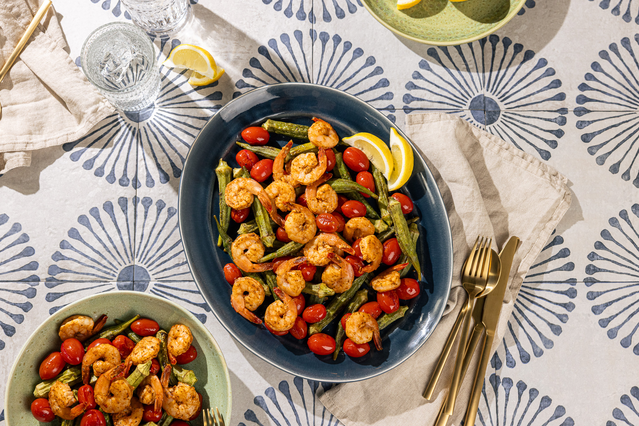 Shrimp with Okra and Summer Tomatoes