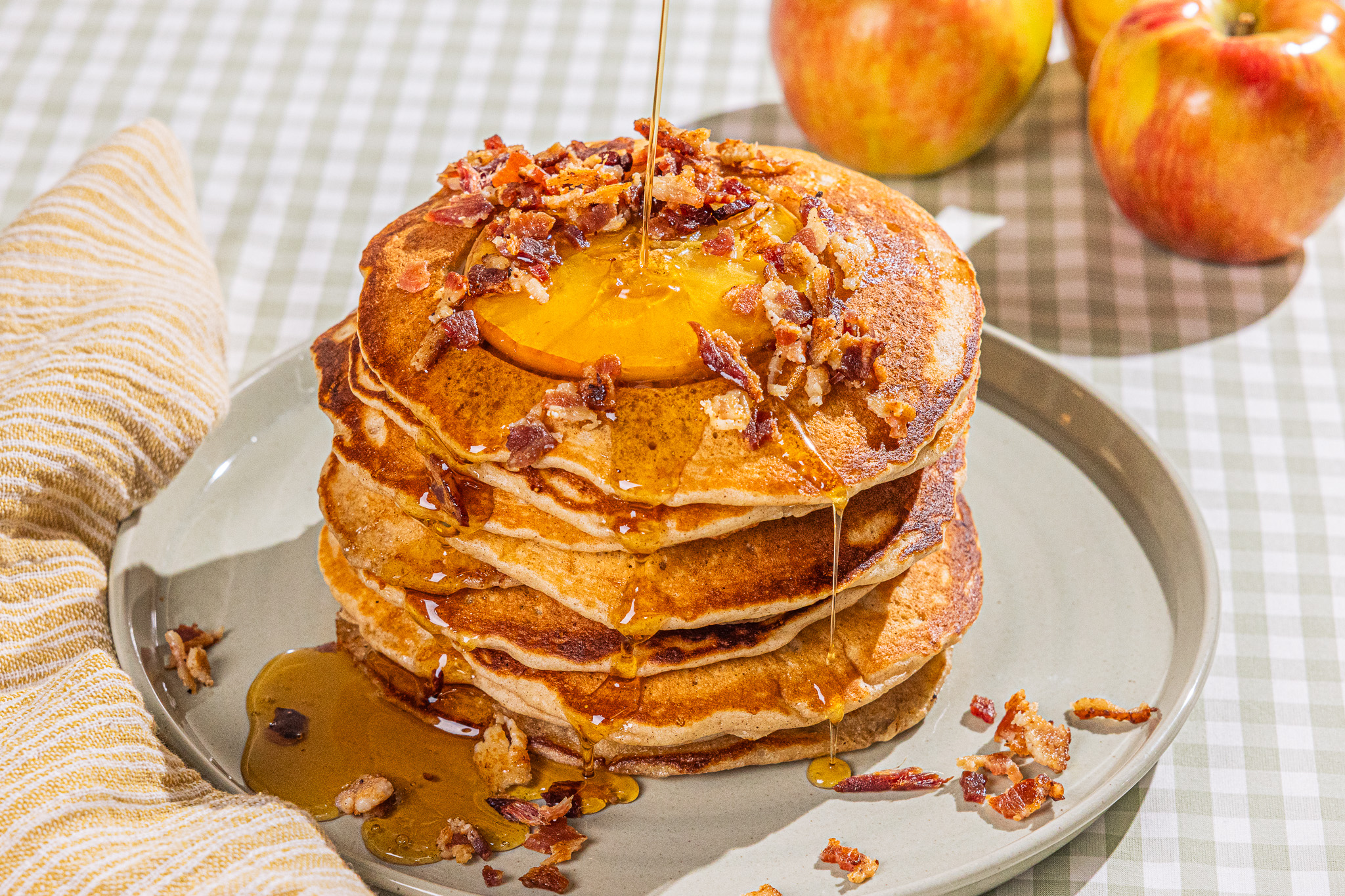 Apple Cheddar & Bacon Pancakes