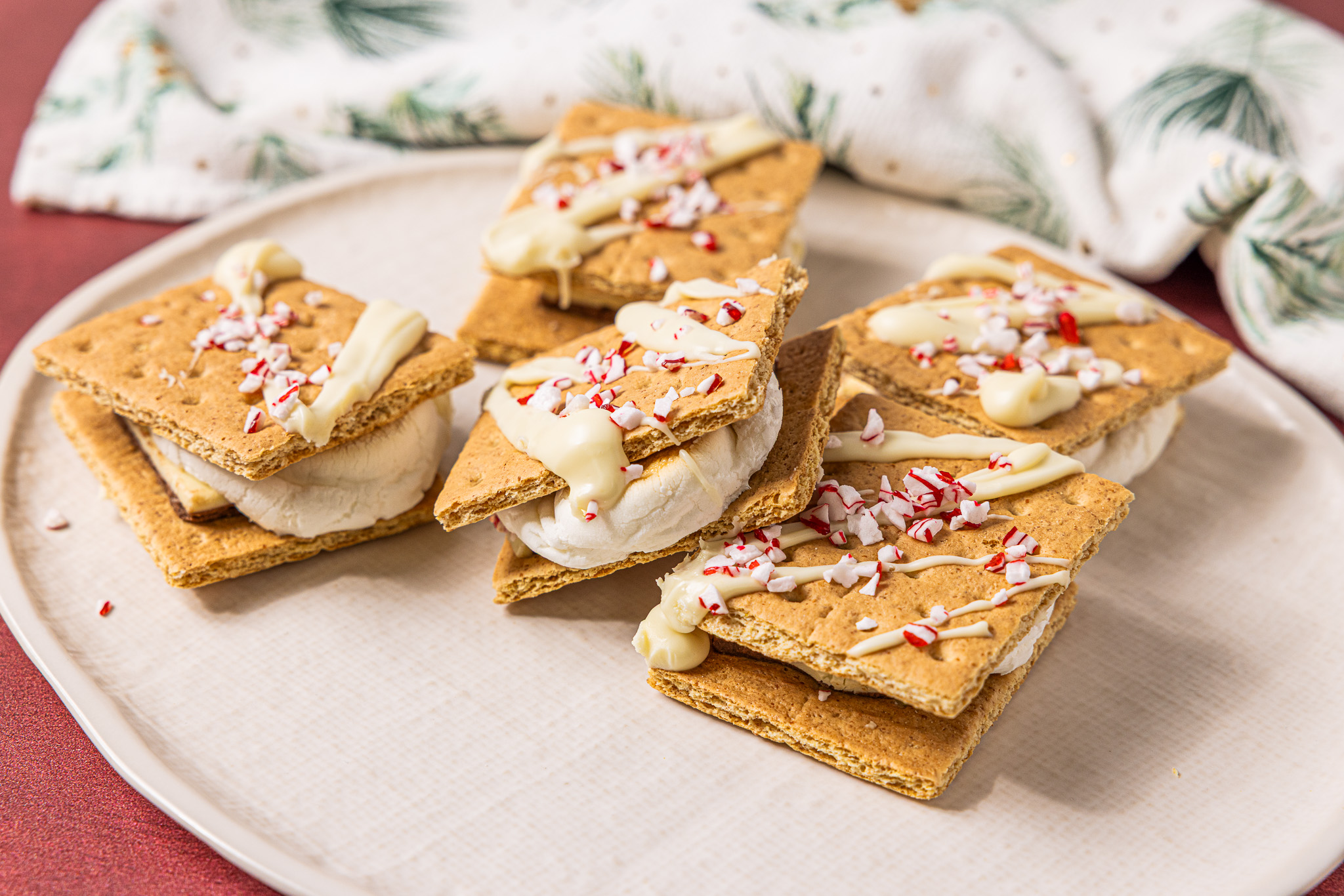 Holiday Peppermint Sheet Pan S'mores