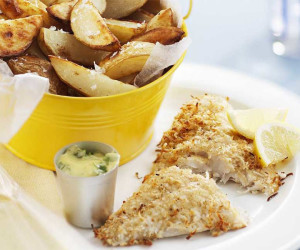 Baked Fish with Coconut Crust