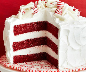 Red Velvet-Peppermint Cake