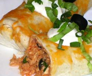 Picante Chicken Rice Burritos - BigOven