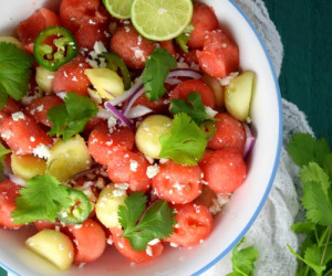Watermelon & Cucumber Salad