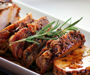 Roast Pork Loin with Bacon and Brown Sugar Glaze - BigOven